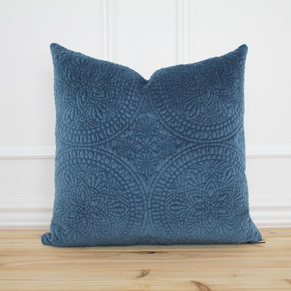 Blue Designer Velvet Pillows - Etsy