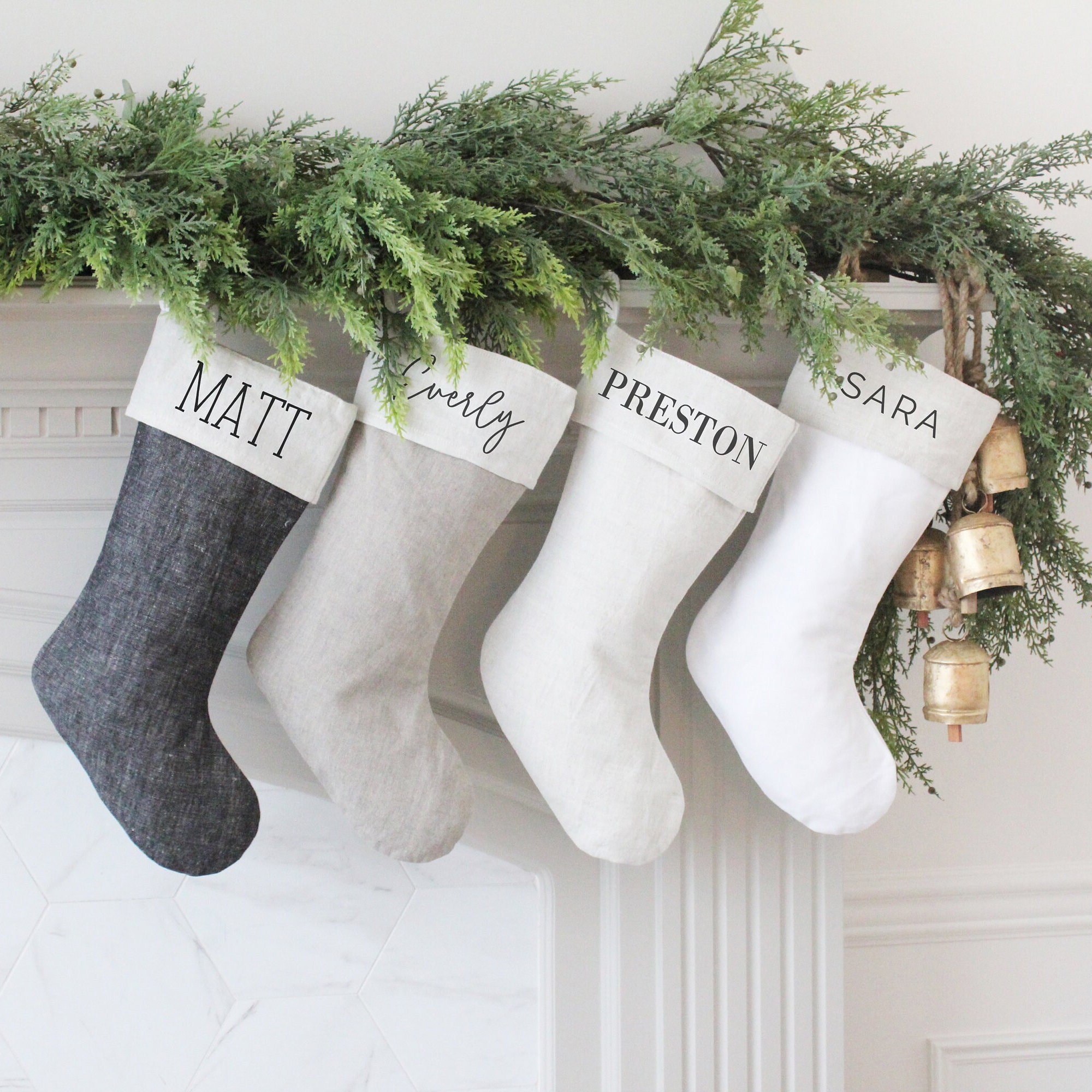 Personalized Family Christmas Stockings | Traditional Stockings ...