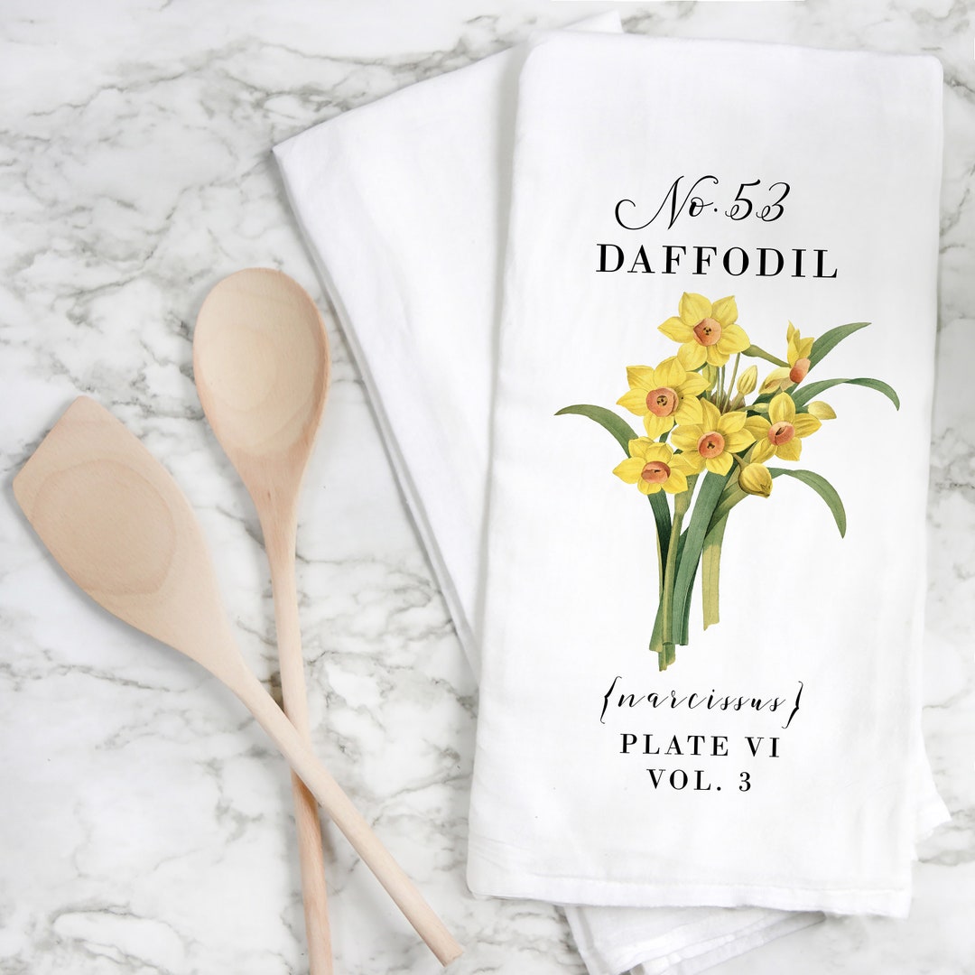 Daffodil | Dish Towel | Kitchen Decor | Kitchen Towel | Flour Sack ...