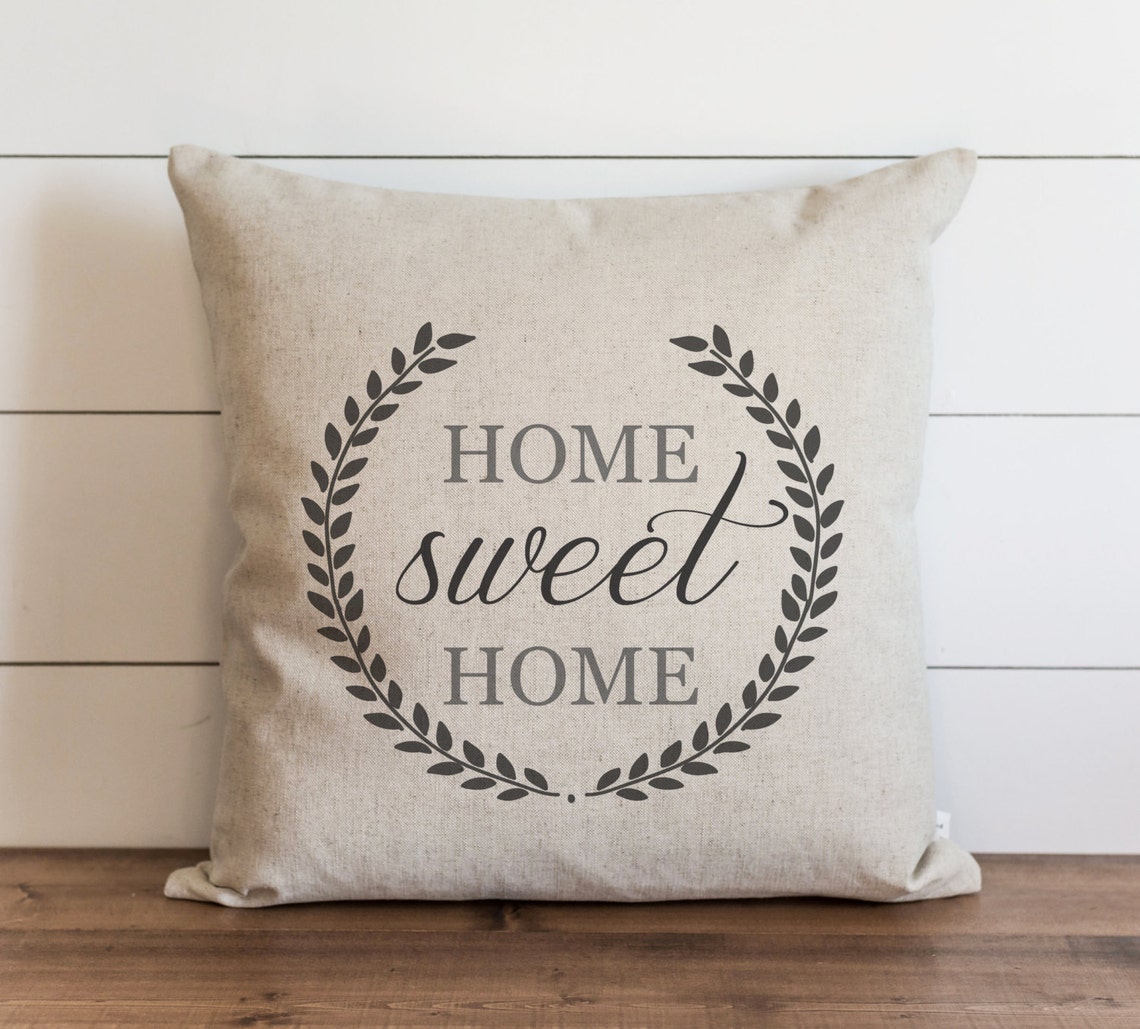Home Sweet Home 20 X 20 Pillow Cover // Housewarming Gift // Throw ...