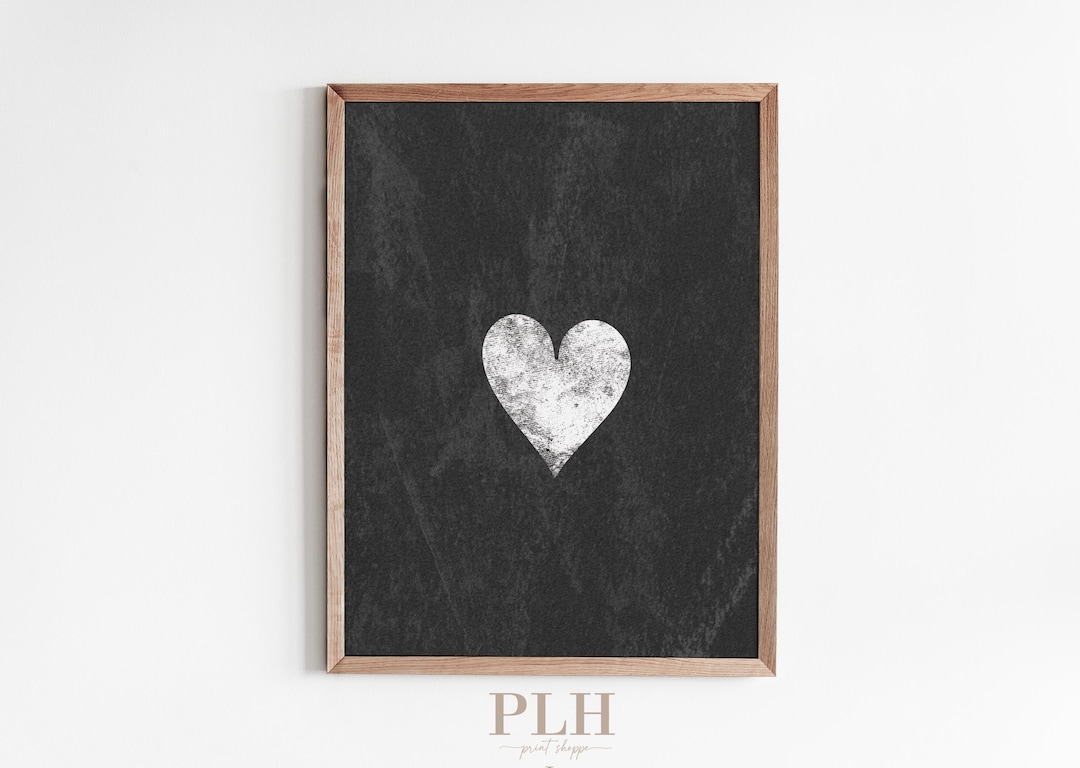 Heart Art Print | Modern Heart | Love | Anniversary | Wedding | Wall ...
