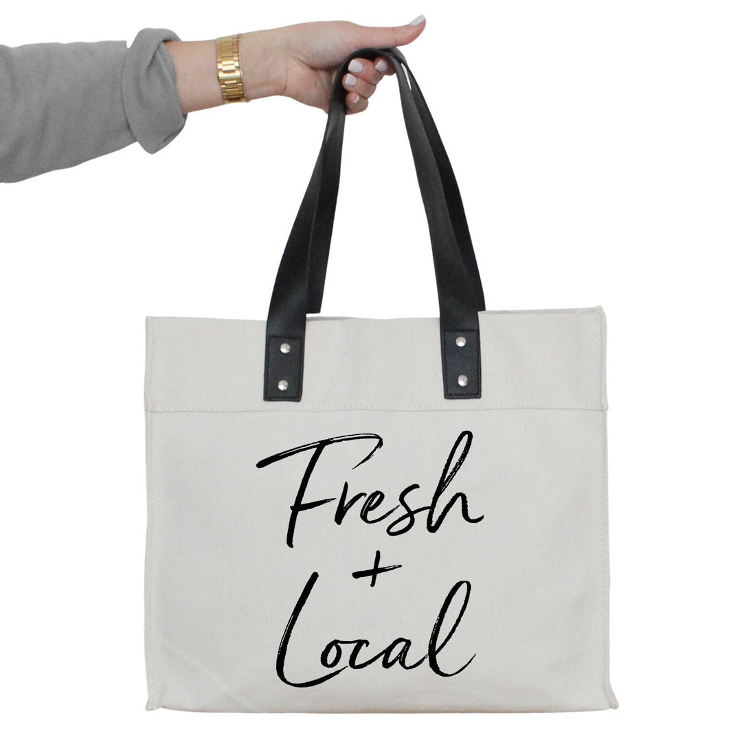 Fresh + Local Market Tote Bag | Shopping Tote | Beach | Boating | Purse ...