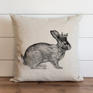 Queen Rabbit Pillow Covers // Spring Decor // Pillow Covers // Throw ...