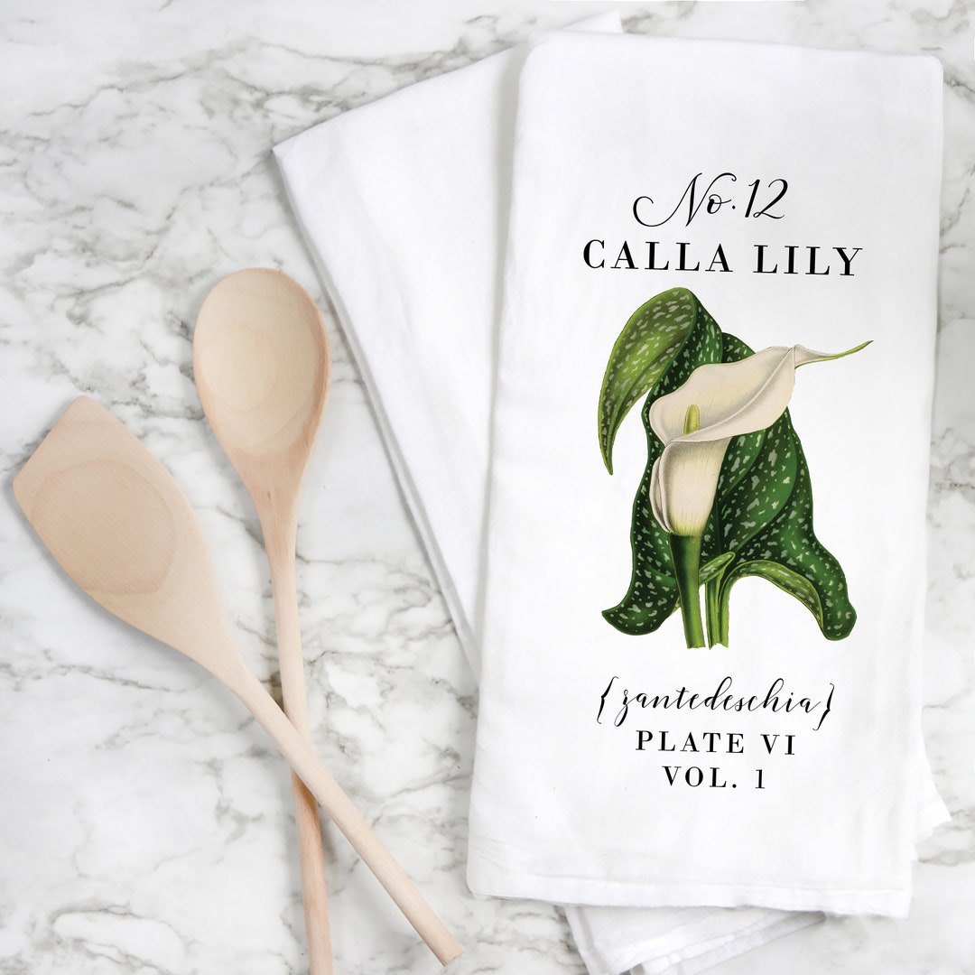 Calla Lily | Dish Towel | Kitchen Decor | Kitchen Towel | Flour Sack ...