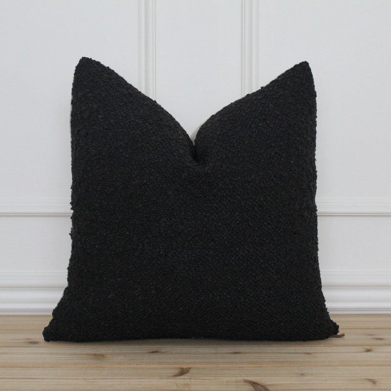 Textured Black Pillow - Etsy