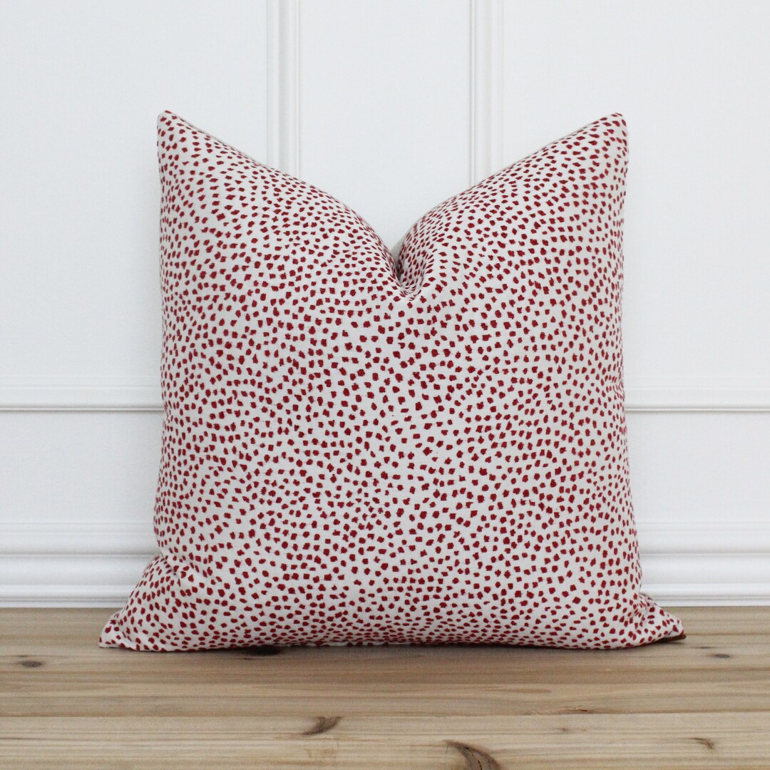 Red Dot Pillow Cover Red Spot Pillow Red 20x20 Textured Pillow Custom ...