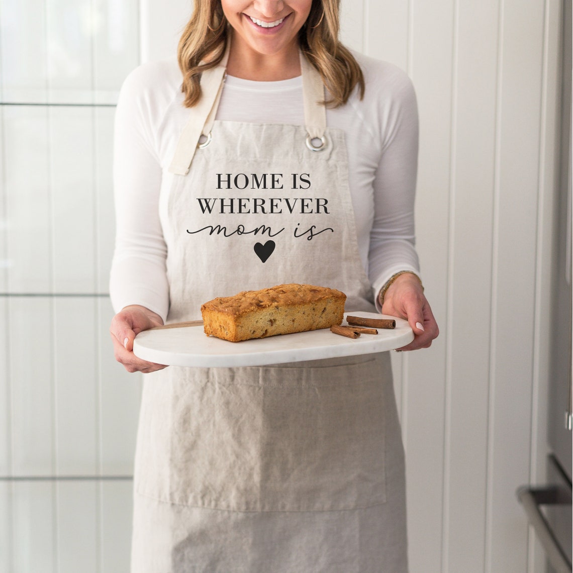 Home Is Wherever Mom Is Apron Mom Cooking T T For Etsy