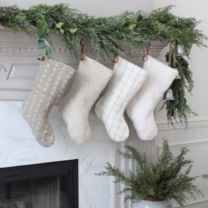 Neutral Christmas Stockings | Handmade Stockings | Modern Farmhouse ...