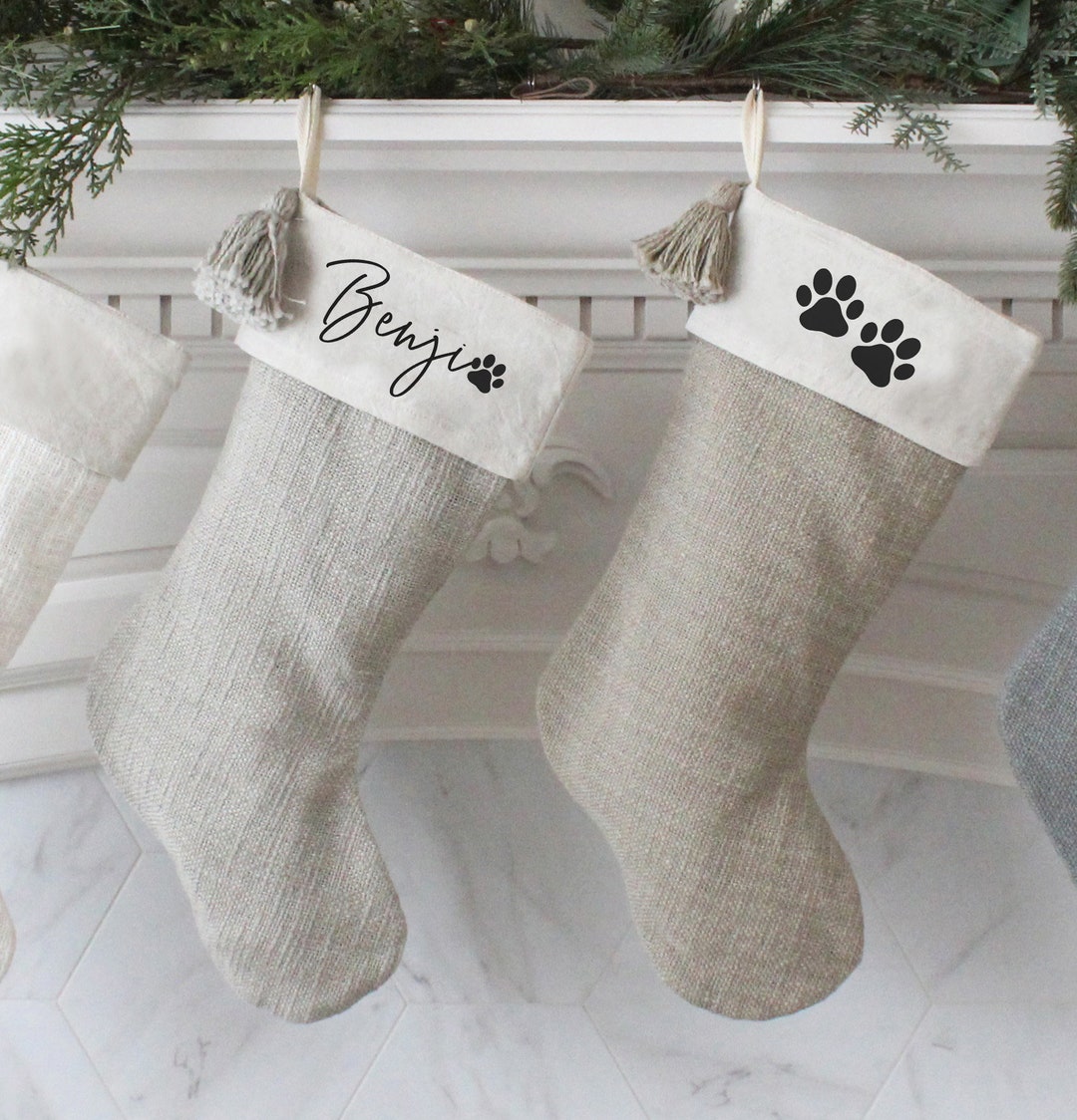 Personalized Dog Christmas Stocking | Custom Pet Name Xmas Stocking ...
