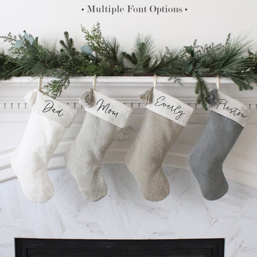 Personalized Velvet Christmas Stocking Custom Name Christmas - Etsy