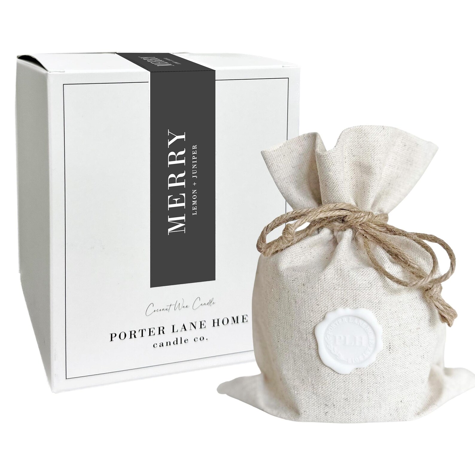 Lemon Juniper Coconut Wax Christmas Candle | Holiday Scented Tart Sweet ...