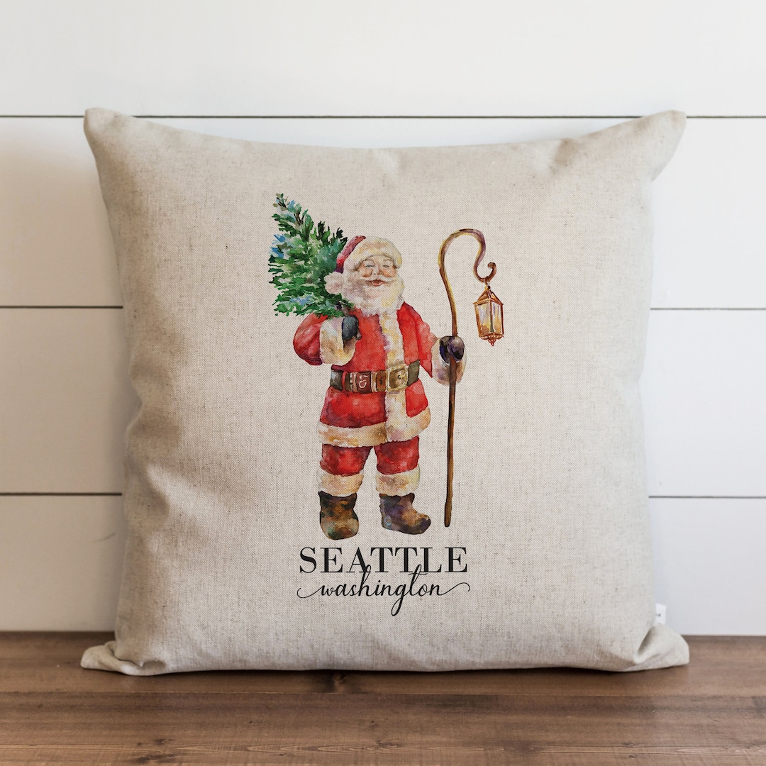 Santa Custom | Christmas Pillow Cover | Holiday Pillow Covers ...