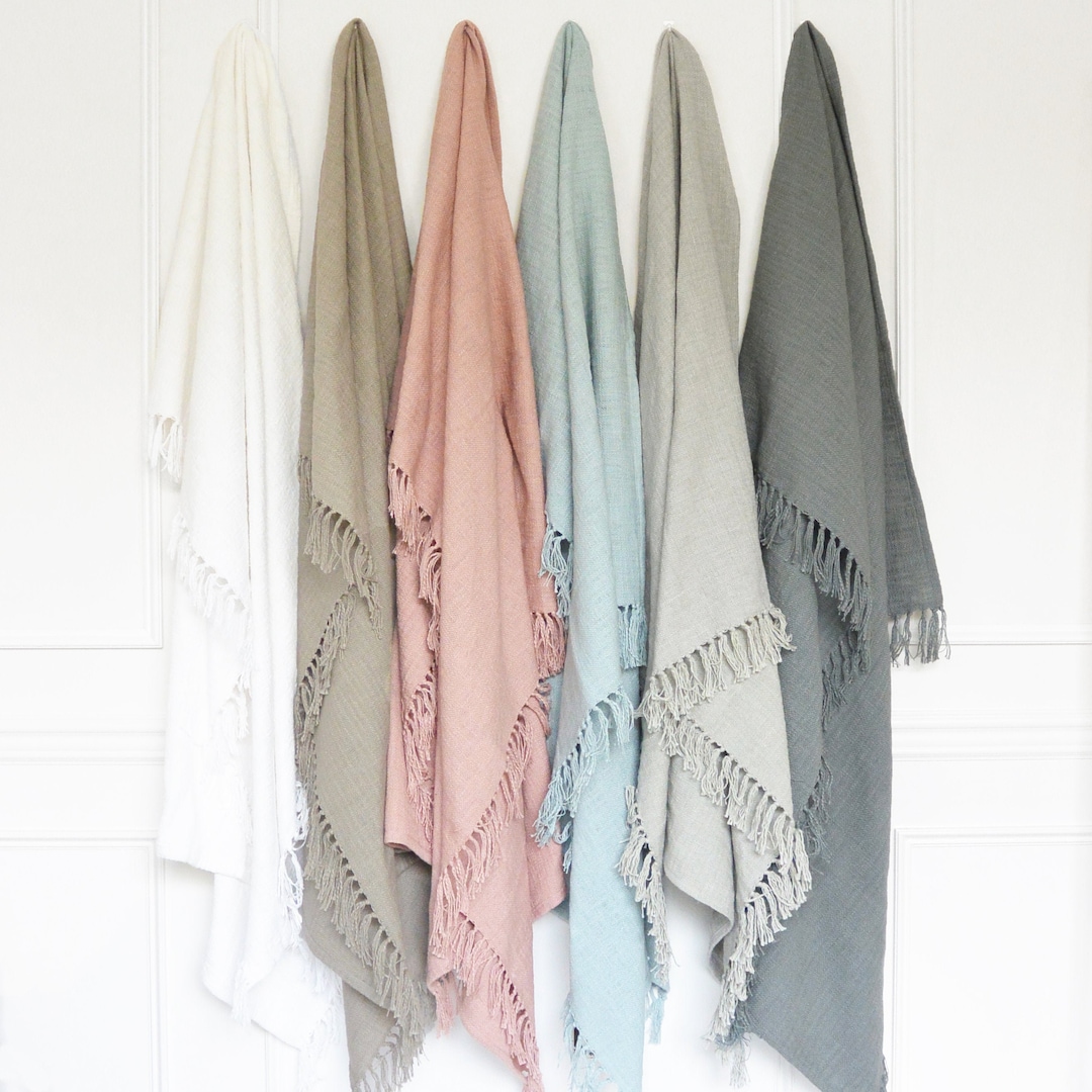 Soft Throw Blanket | Neutral Throw Blanket | Lightweight Blankets and ...