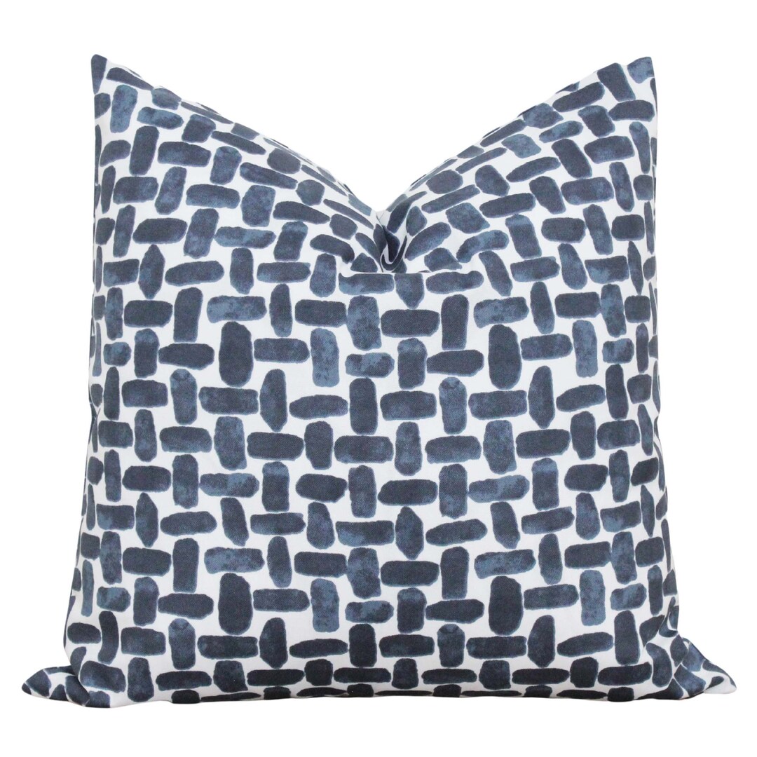 Navy Blue and White Watercolor Pillow Cover | Watercolor Swiss Cross ...