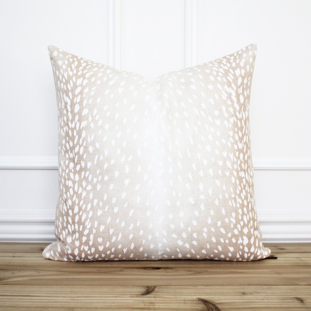 Antelope Pillow Cover Blush • Animal Print Pillow Cover • 20 X 20 ...