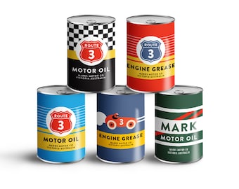 Oil Can Labels - Etsy