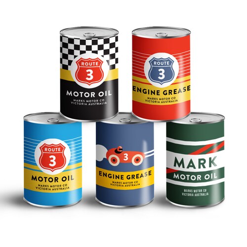 Motor Oil Can Wrappers Party Decoration Race Car Instant - Etsy