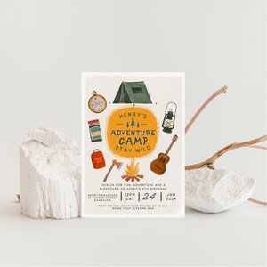 Editable Camping Signs, Glamping, Smores, Food Drink Camping Party ...