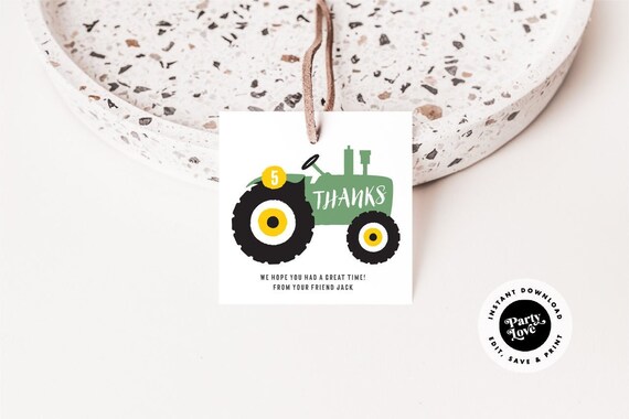 Tractor Tags, INSTANT DOWNLOAD DIY Printable, Templett, Editable pdf ...