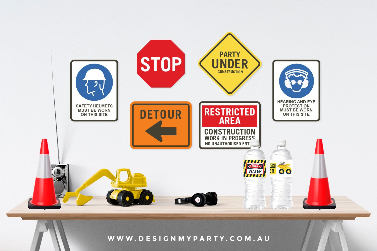 INSTANT DOWNLOAD Construction Signs/Road Works Signs Party | Etsy
