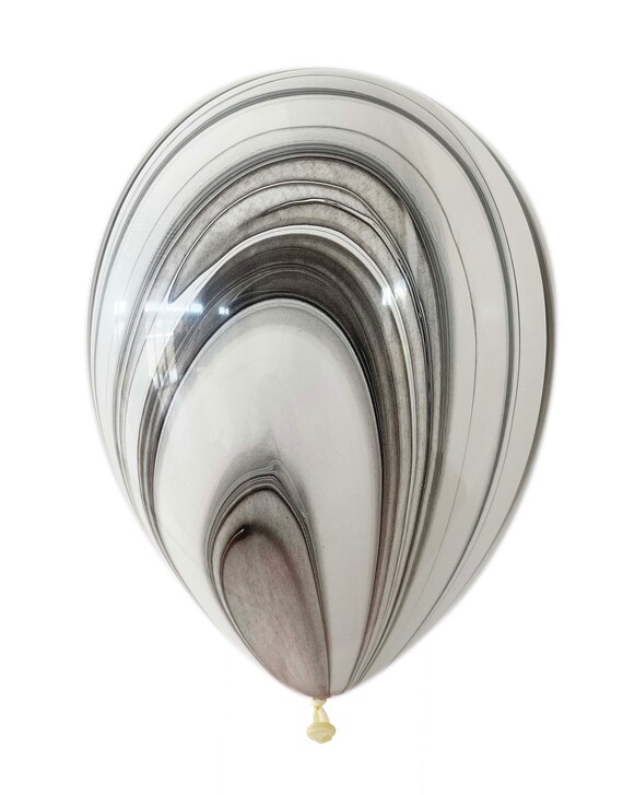 Black Marble Superagate Latex Balloons by Party Love | Catch My Party