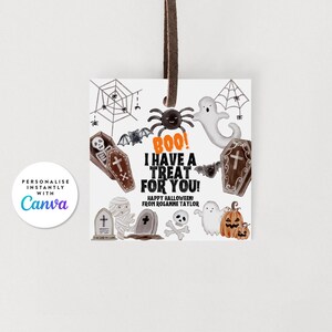 Halloween Favor Tags, Boo Gift Tags, Trick or Treat Favor Tags, Treat ...