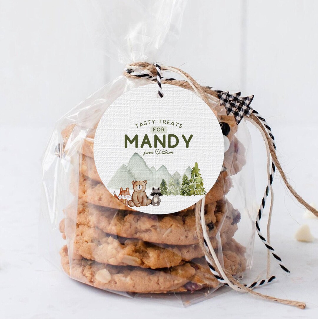 Woodland Animals Favor Tags | Wild One Baby Shower, Forest Party ...