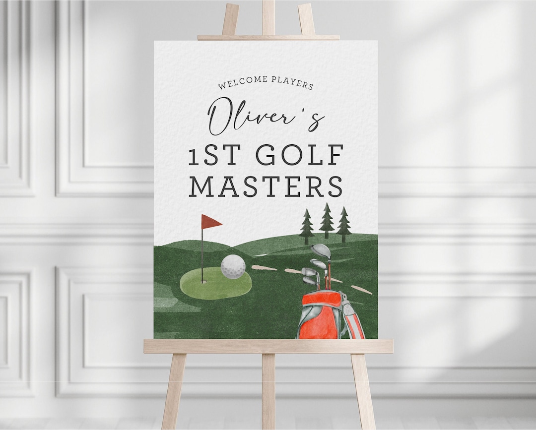 Golf Welcome Sign, Golf Masters Sign, Golf First Birthday Poster ...