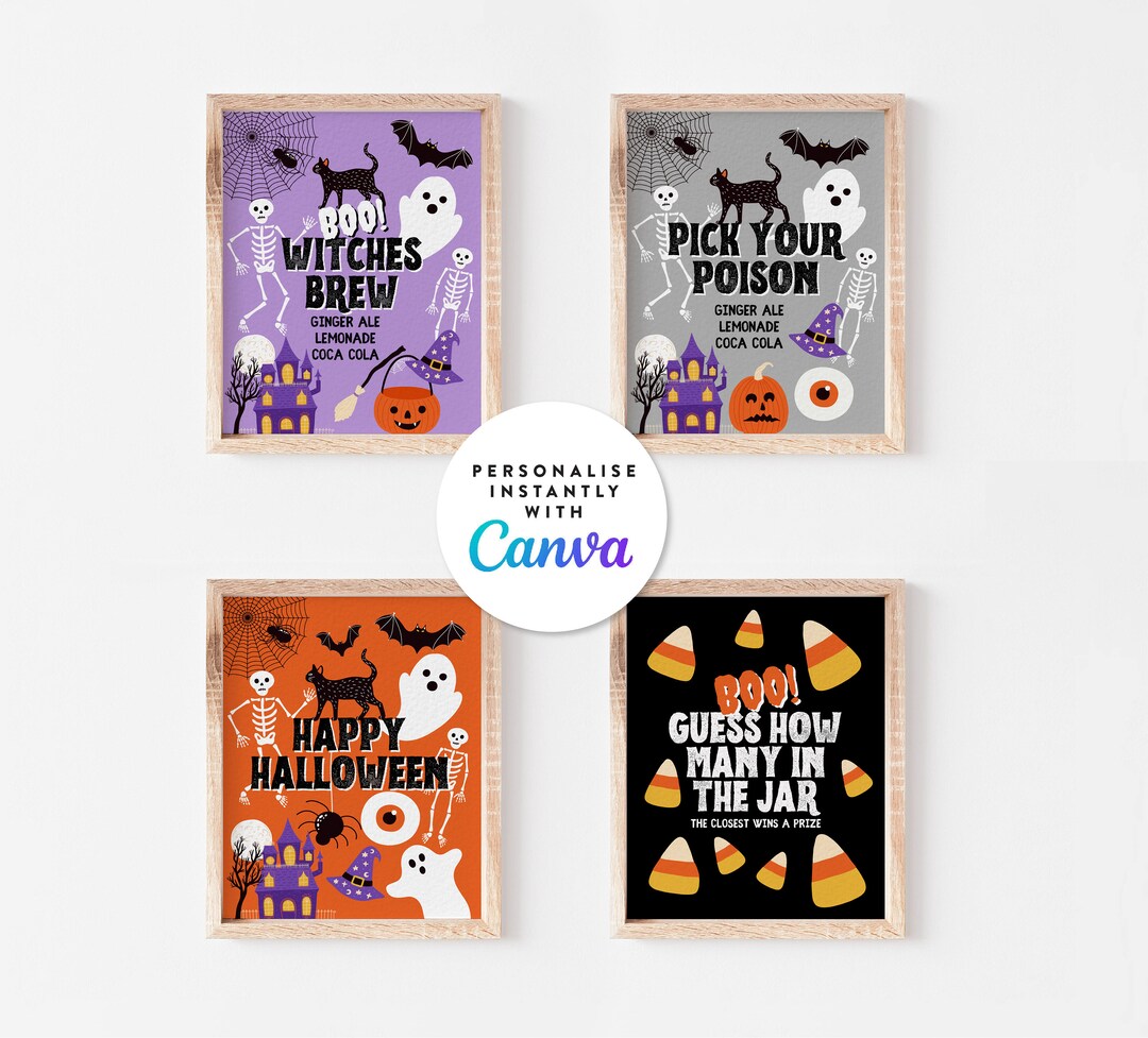 Halloween Decor Halloween Party Signs, Printable Halloween Party ...