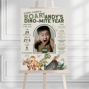 Dino-mite Dinosaur | 1st Birthday Milestone | Boy First Birthday ...