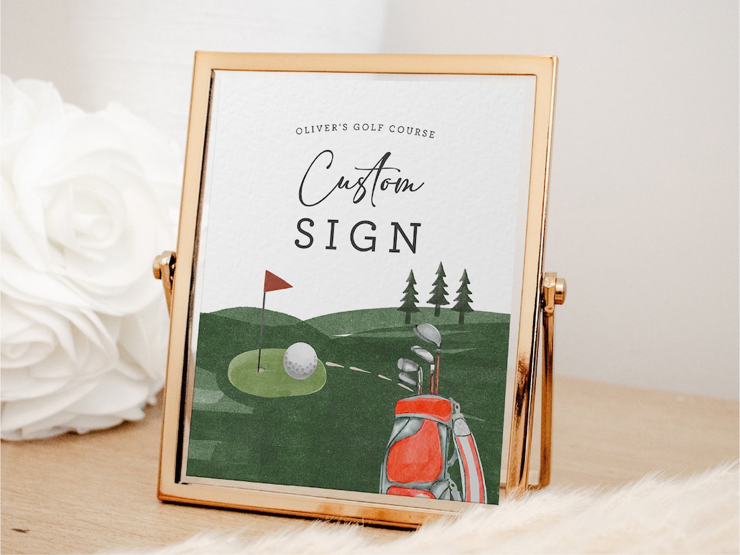 Golf Party Signs, Printable Golf Party Signs, Editable Golf Signs for ...