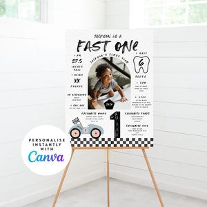 Fast One Birthday Race Car Cake Toppers, Printable Vintage Car Cake ...
