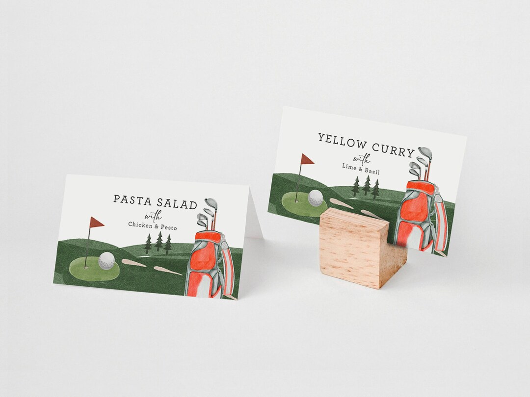 Golf Labels, Golf Food Labels, Placecards, Tent Cards Buffet Labels ...