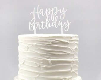 Acrylic Happy Birthday Cake Topper - Etsy