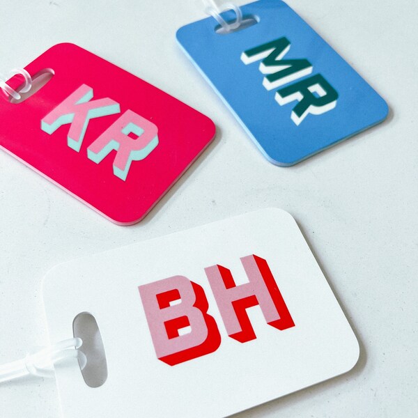 Preppy Luggage Tag - Etsy