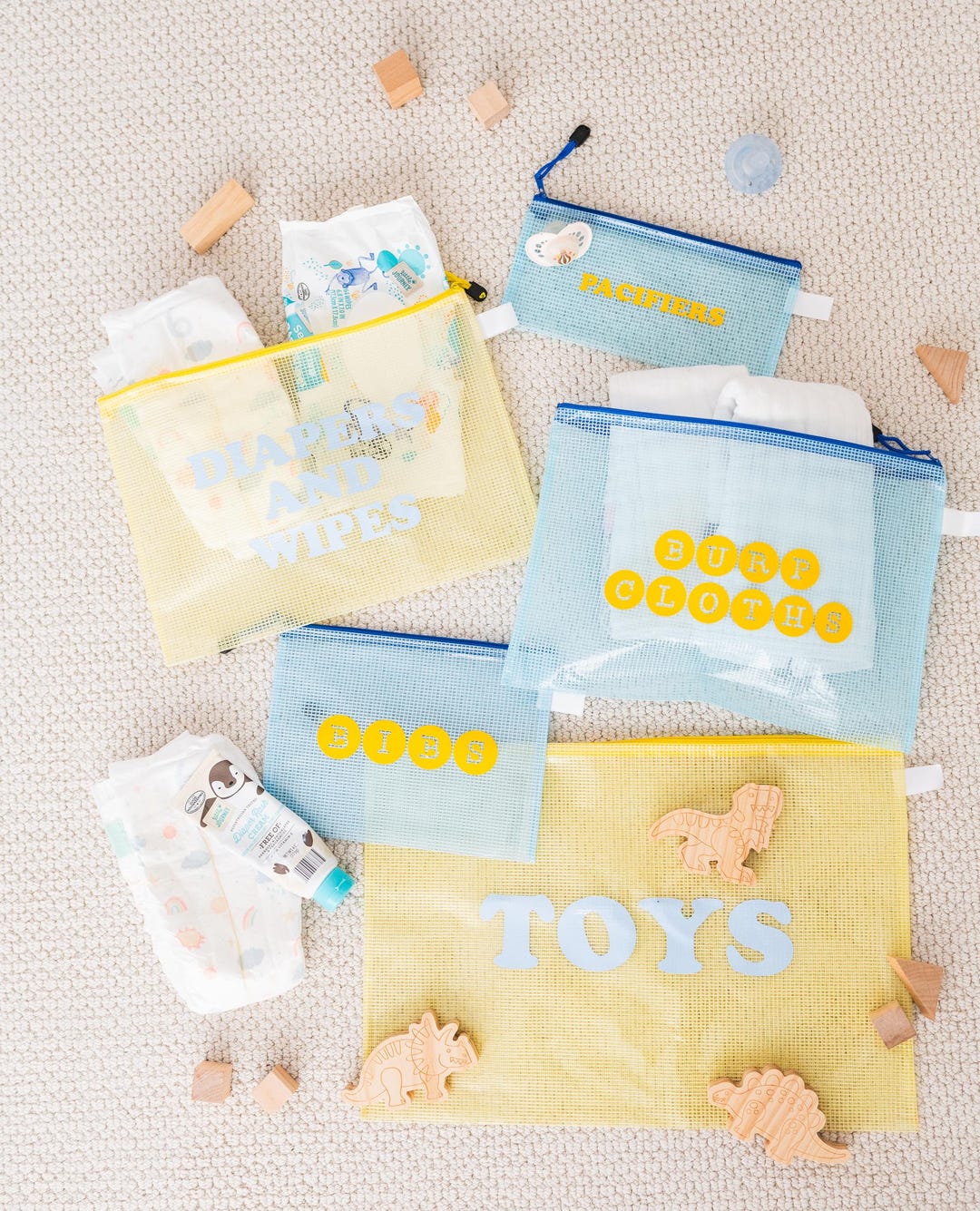 Baby Storage Pouch Mesh Container Diaper Organizer Infant Gift New ...