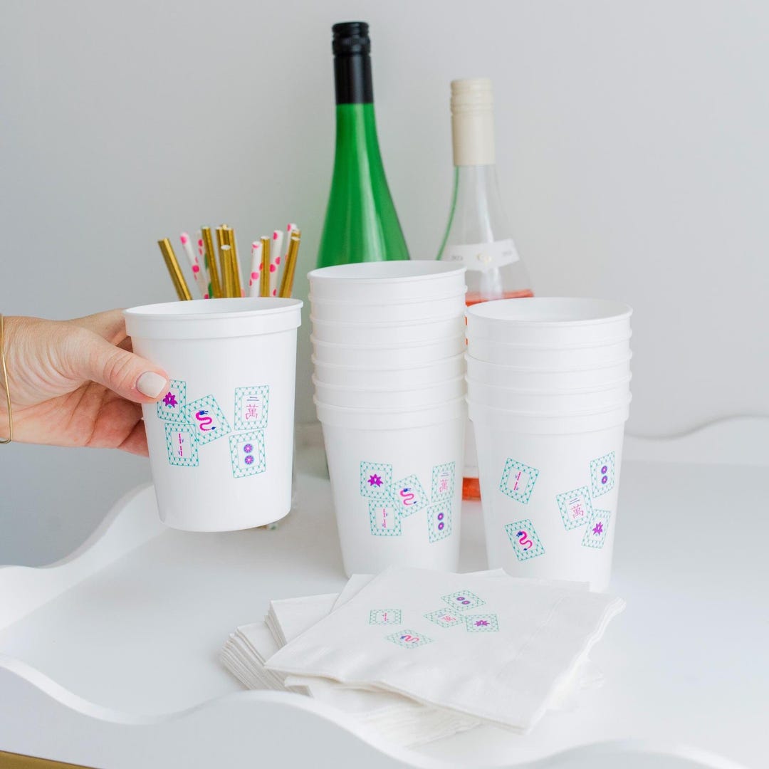 Mahjong Party Cup for Mahjong Themed Party Decor Mahjong Birthday Cup ...