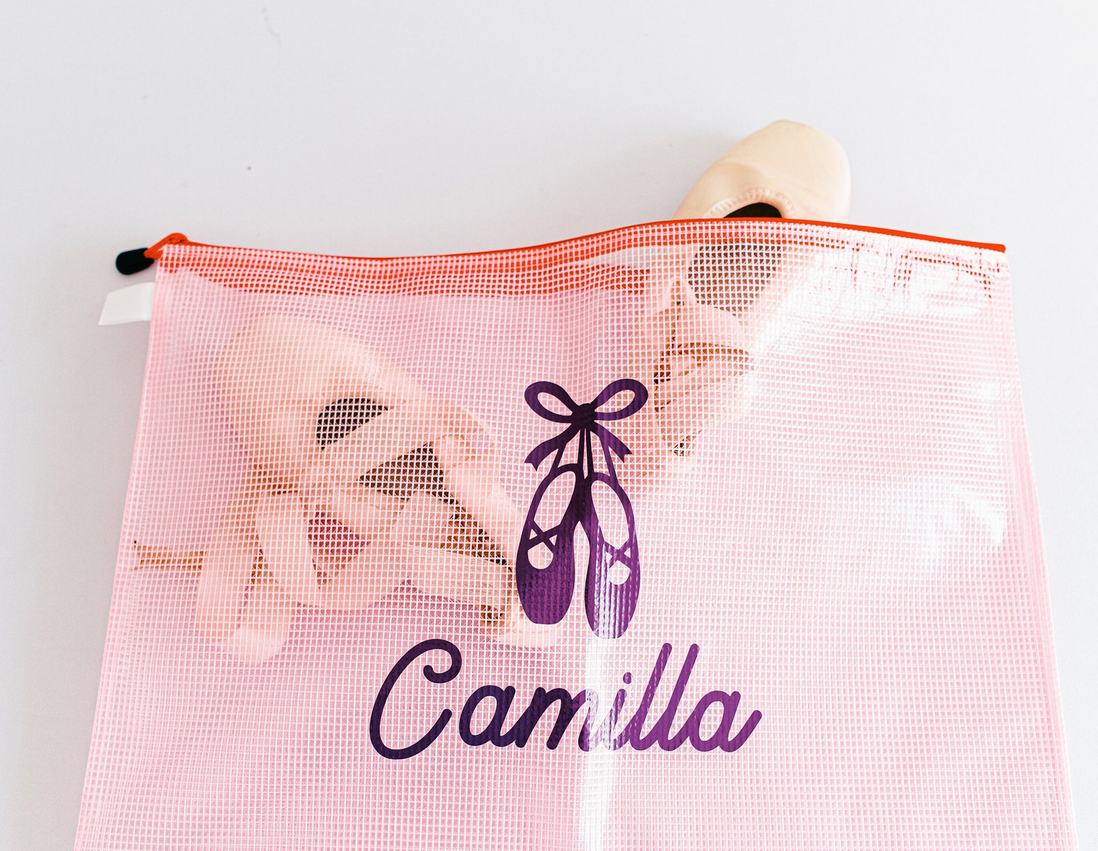 Dance Zipper Pouch for Pointe Shoe Ballet Bag Personalized Name Pouch ...