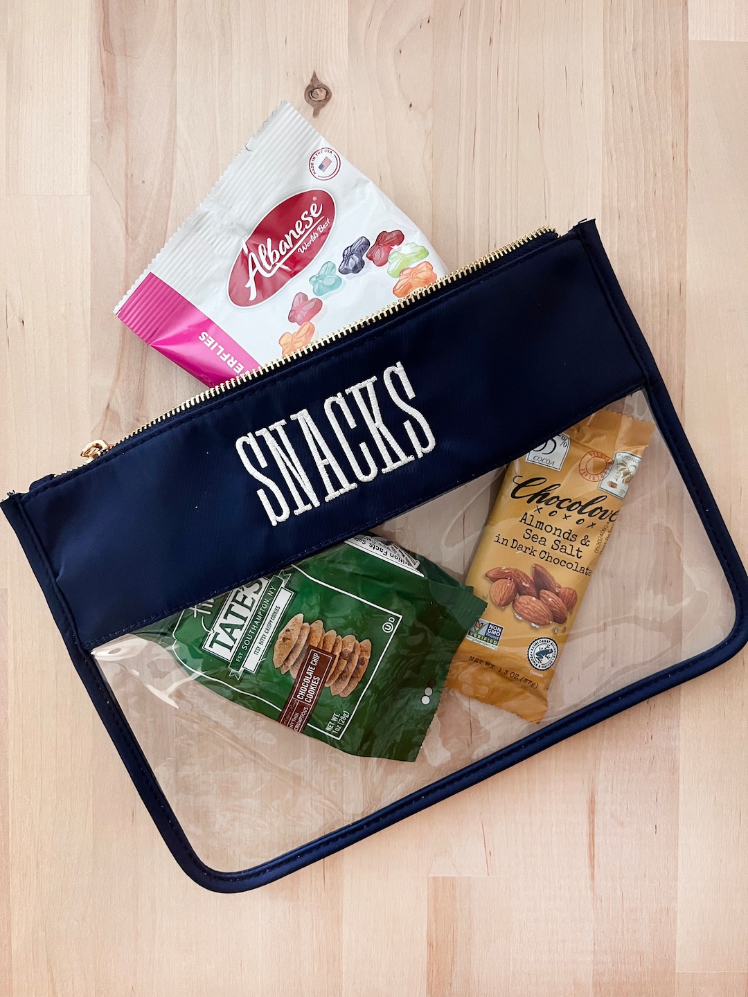 Travel Lunch Carrier Snack Pouch for Travel Food Organizer Clear Window ...