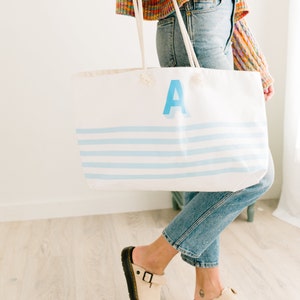 Monogram Tote Bag With Shadow Block Monogram Overnight Tote Bag ...