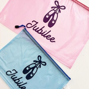 Dance Zipper Pouch for Pointe Shoe Ballet Bag Personalized Name Pouch ...