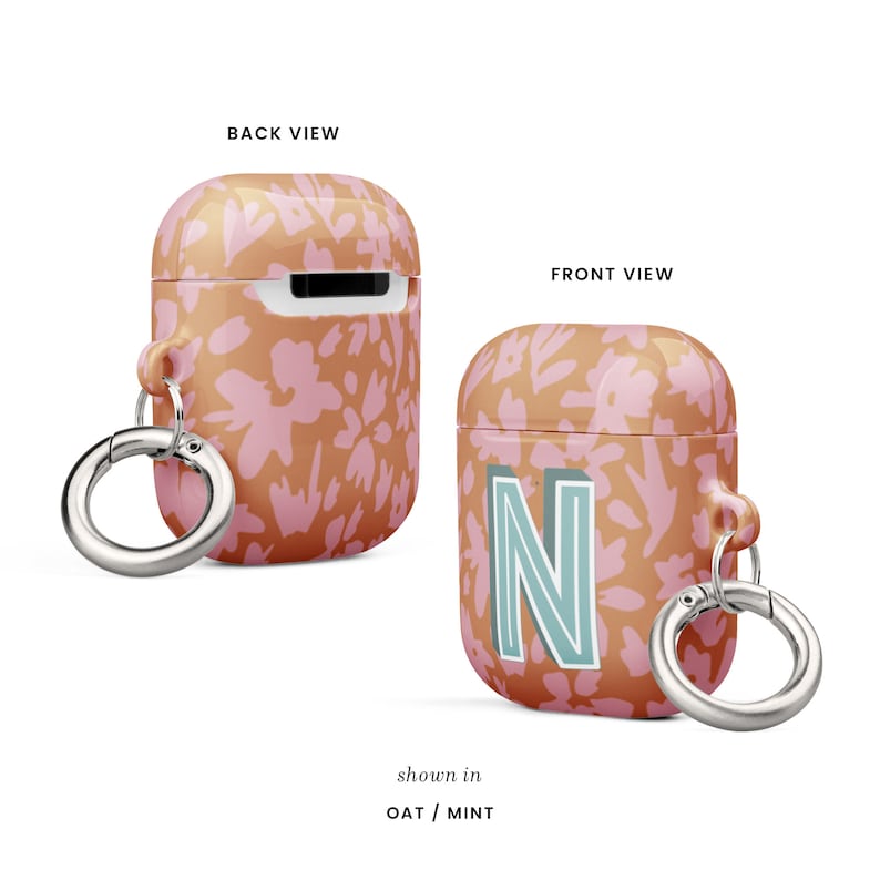 Personalized AirPod Case With Keychain Preppy Pattern Modern ...