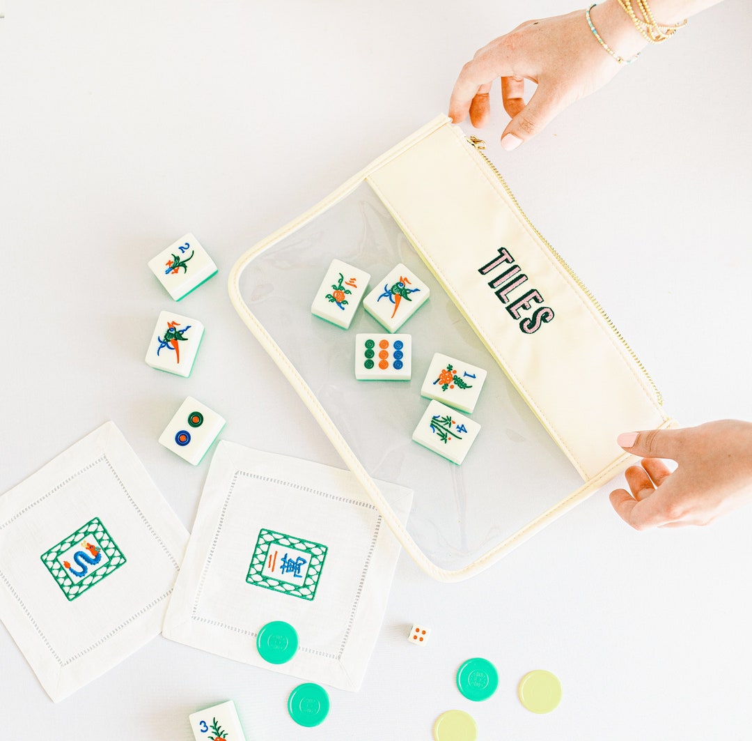 Mahjong Tile Bag Custom Pouch for Mahjong Gift Pouch for Tile ...