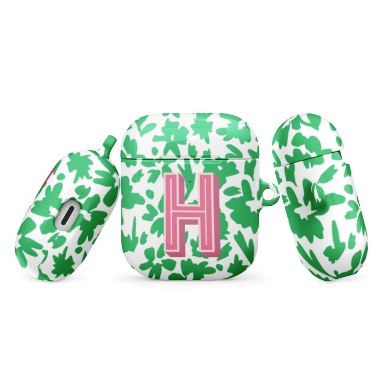 Personalized AirPod Case With Keychain Preppy Pattern Modern ...