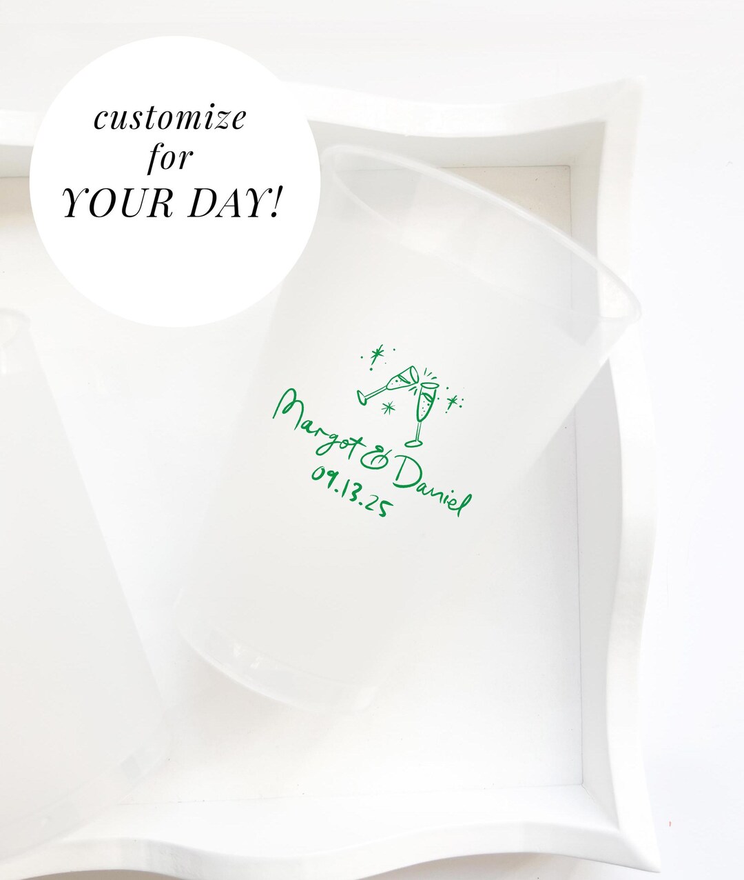 Custom Wedding Reception Bar Frosted Cups for Wedding Personalized ...