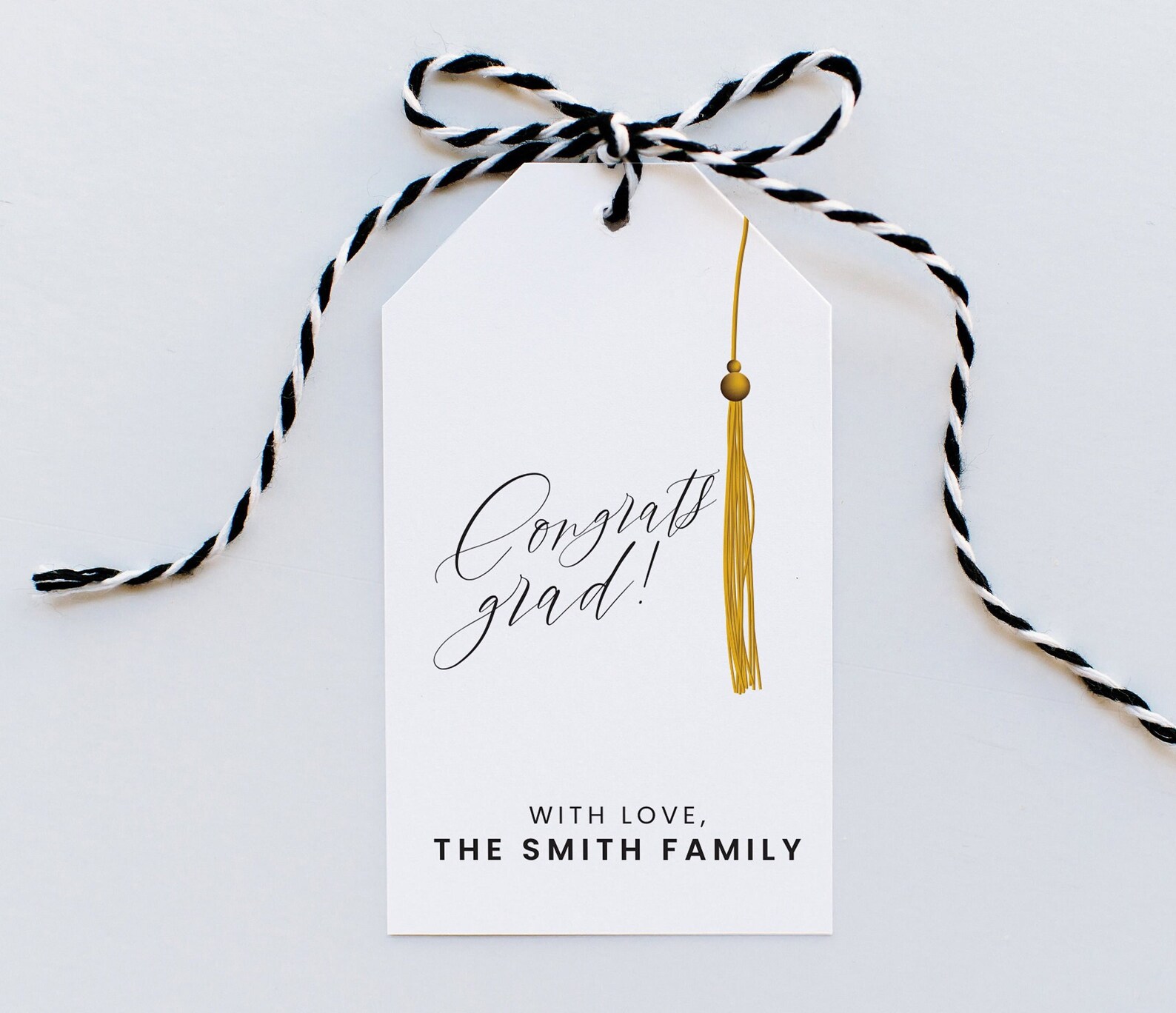 Graduation Gift Tag for Grad Gift Hang Tag Custom Family Gift Wrap Tag ...