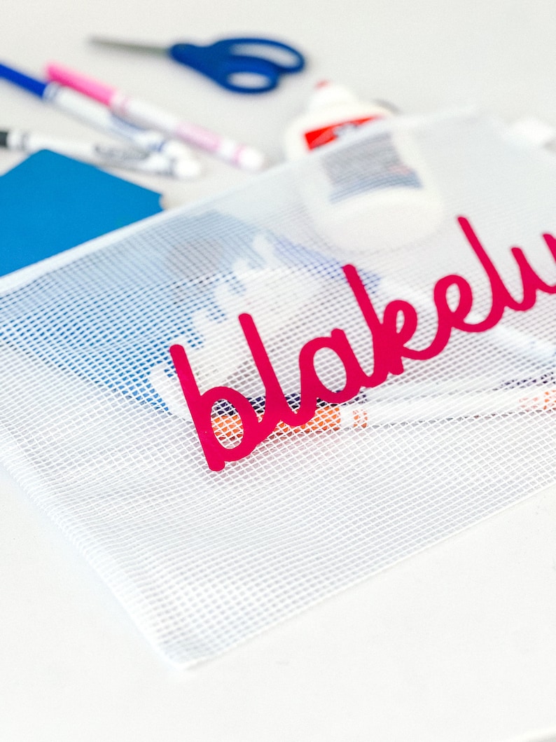 Custom School Supply Bag With Name on Zipper Pouch for School - Etsy