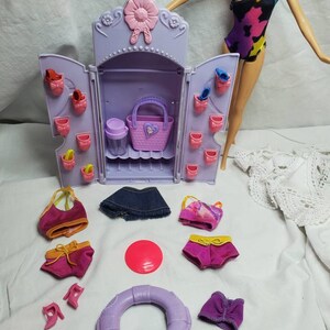 Barbie Doll Closet Dresser Furniture Shoe Rack Swimsuit Skirt Shoes ...