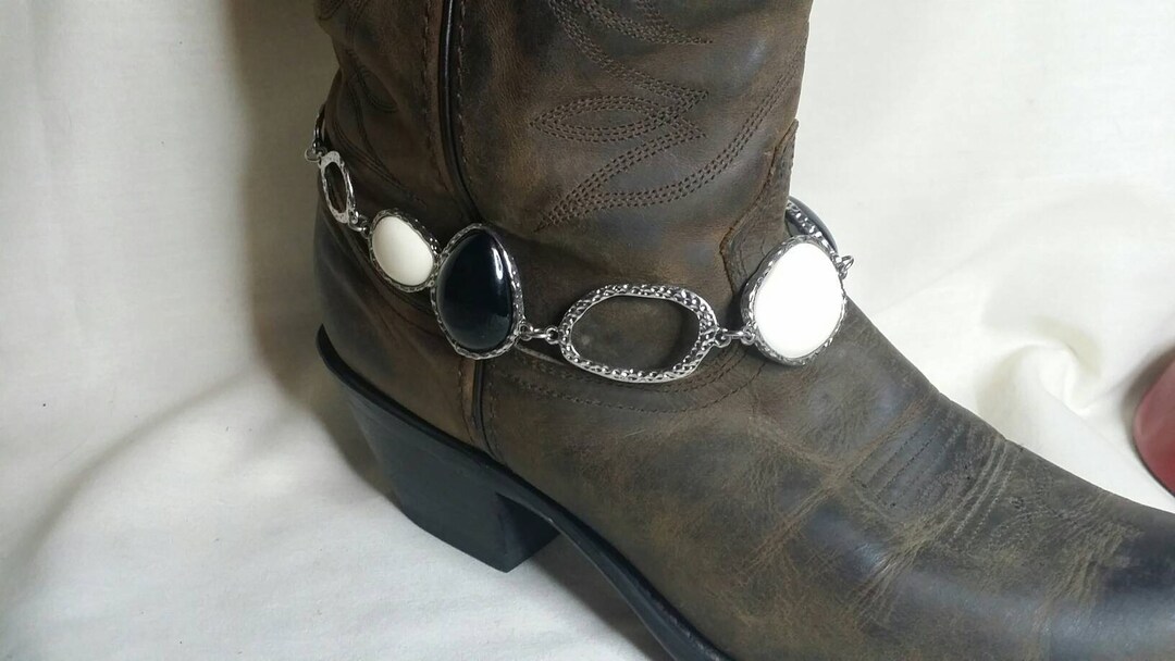 Boot Chain Cowboy Bracelet Cuff Jewelry Cowgirl Country Rustic Black ...