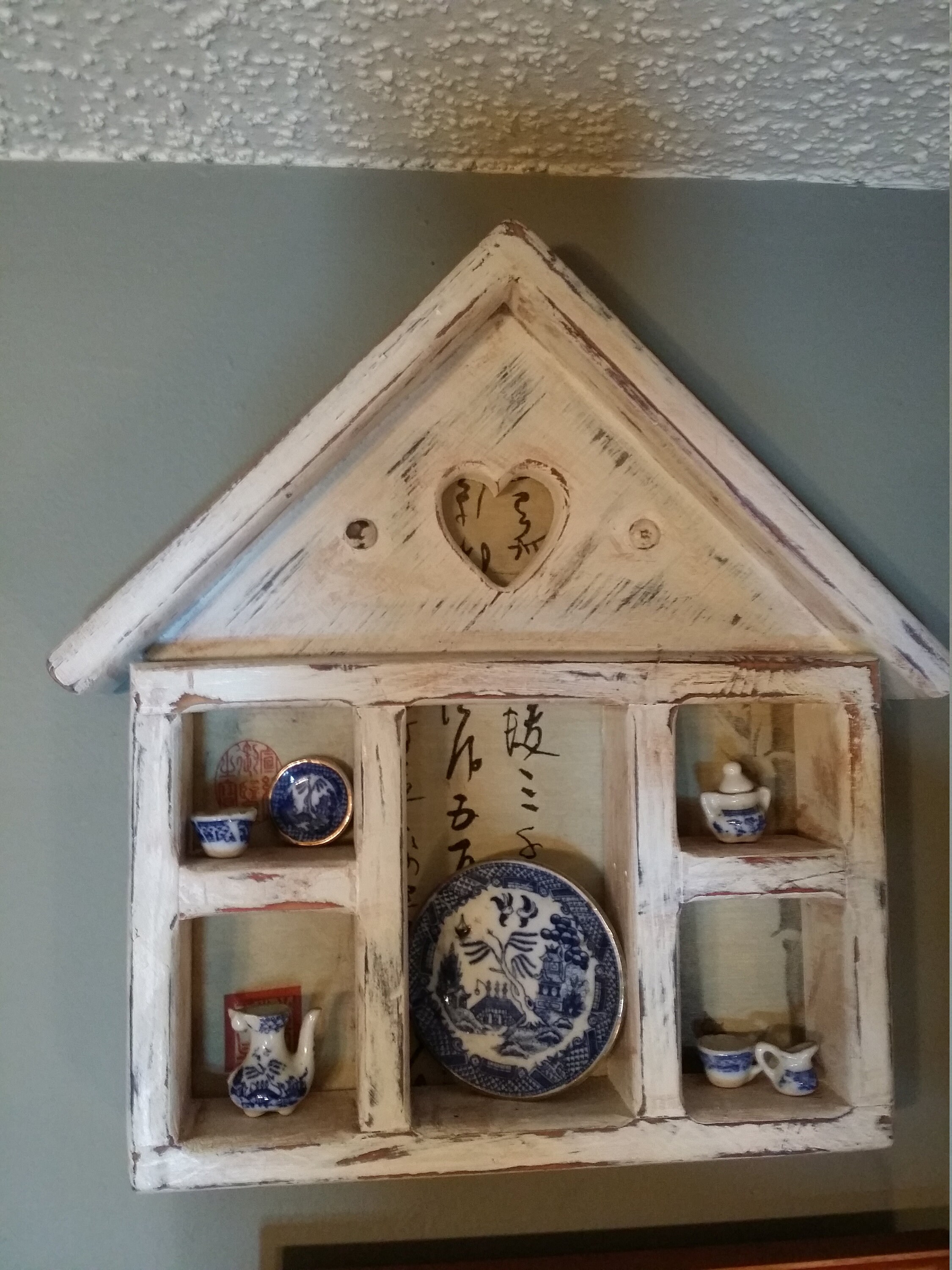 Wooden Miniature Display Shelf Box House Oriental Dishes | Etsy